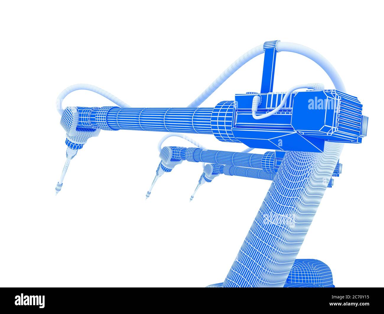 3d illustration of an Industrial Robot Isolated On White Stock Photo ...