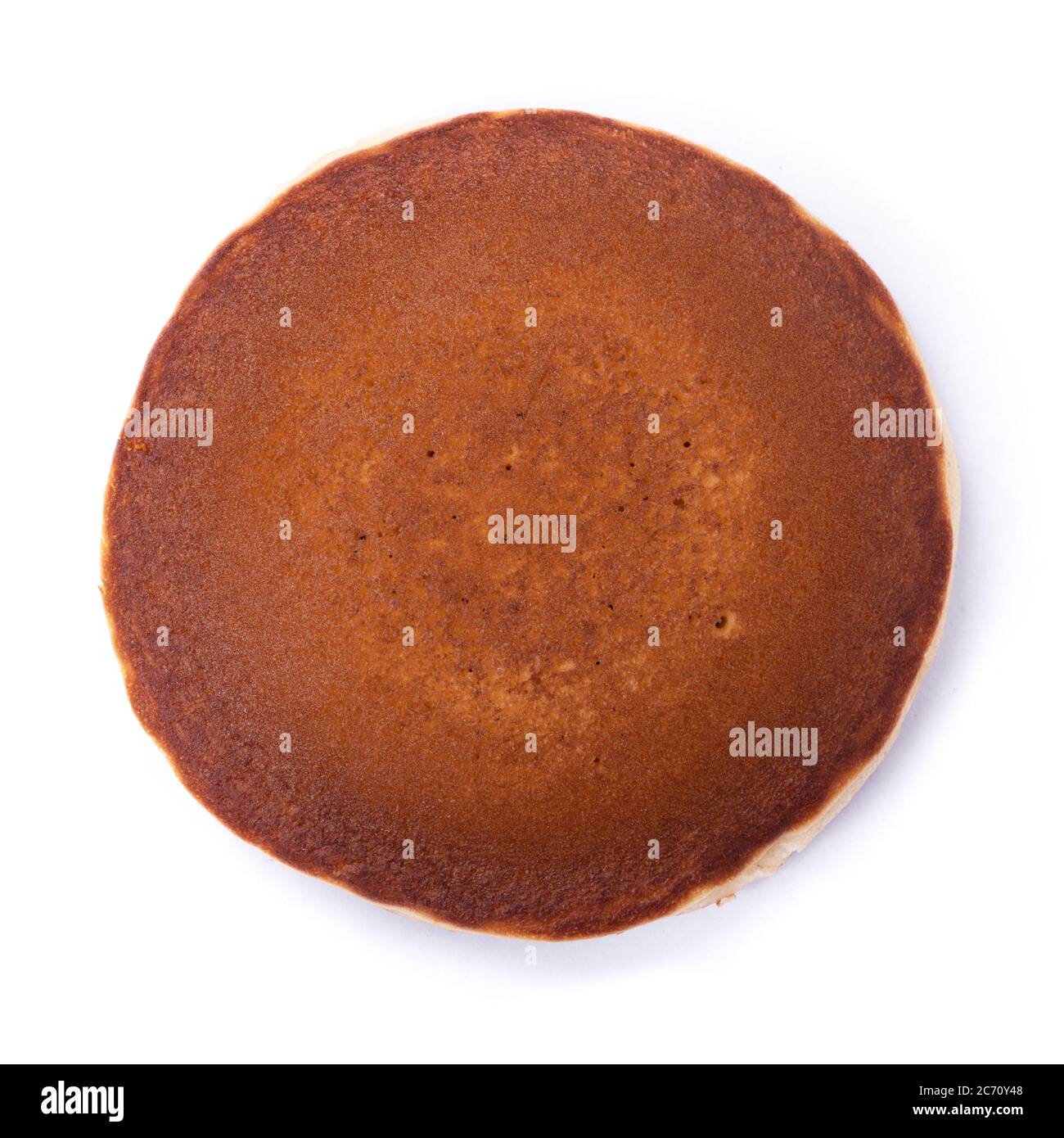 One pancake isolated on a white background Stock Photo - Alamy
