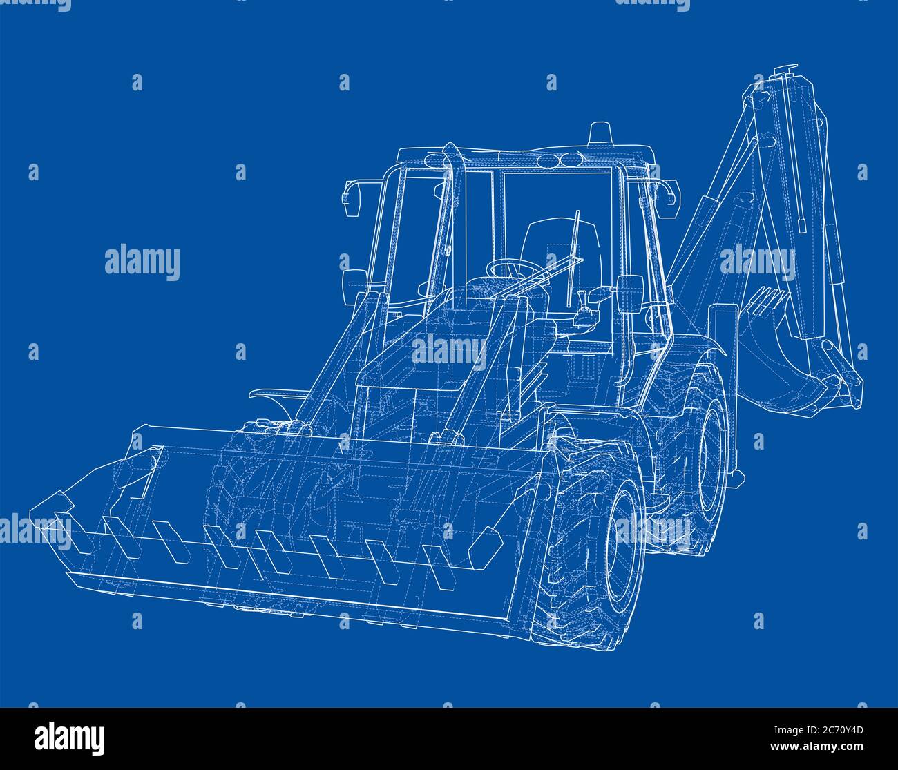 Sketch of Loading Shovel with Back Actor Stock Photo - Alamy