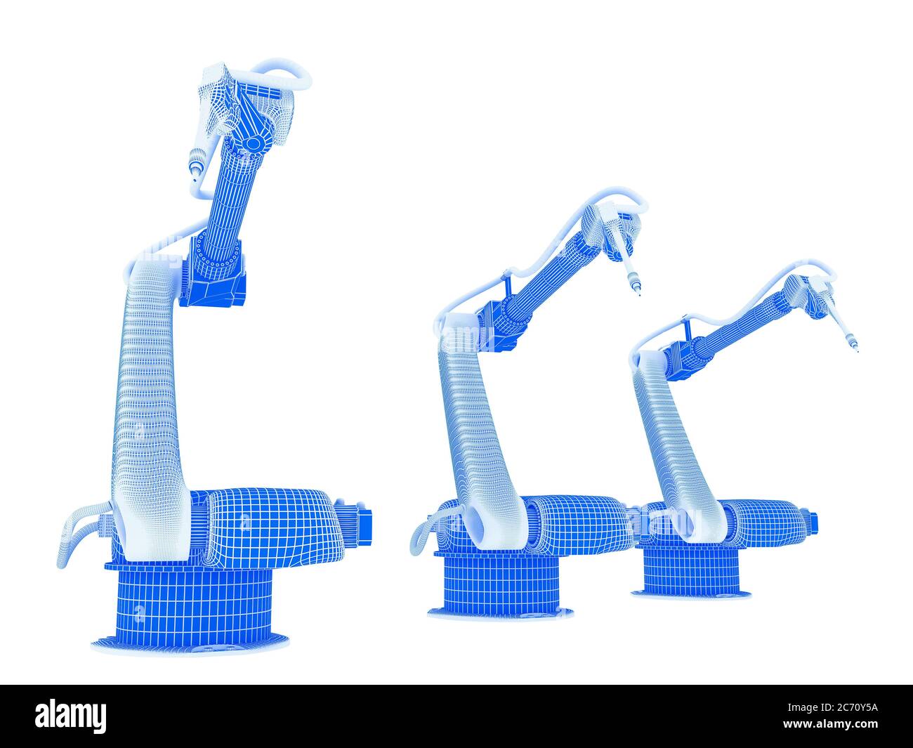 3d illustration of an Industrial Robot Isolated On White Stock Photo ...