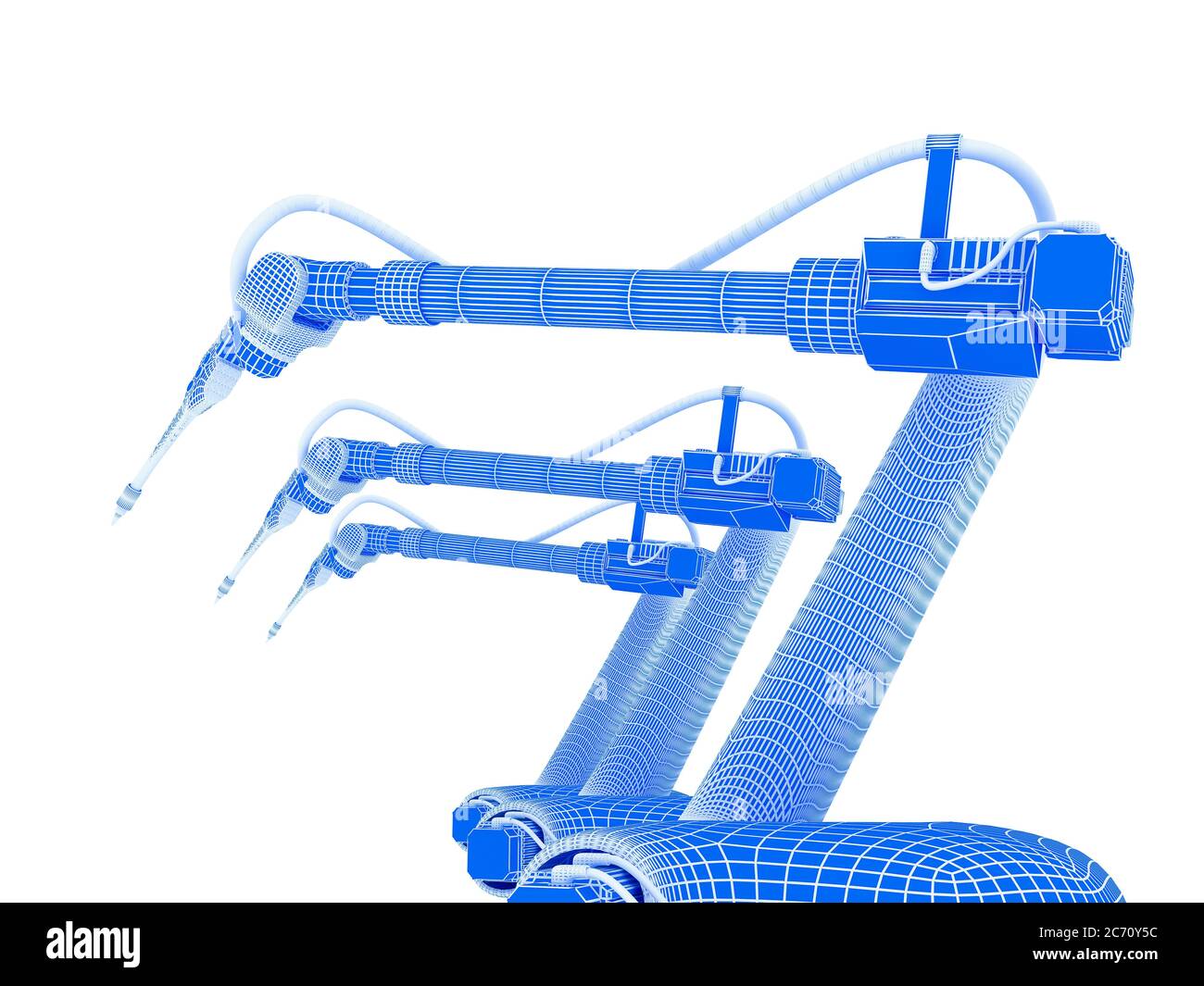 3d illustration of an Industrial Robot Isolated On White Stock Photo ...