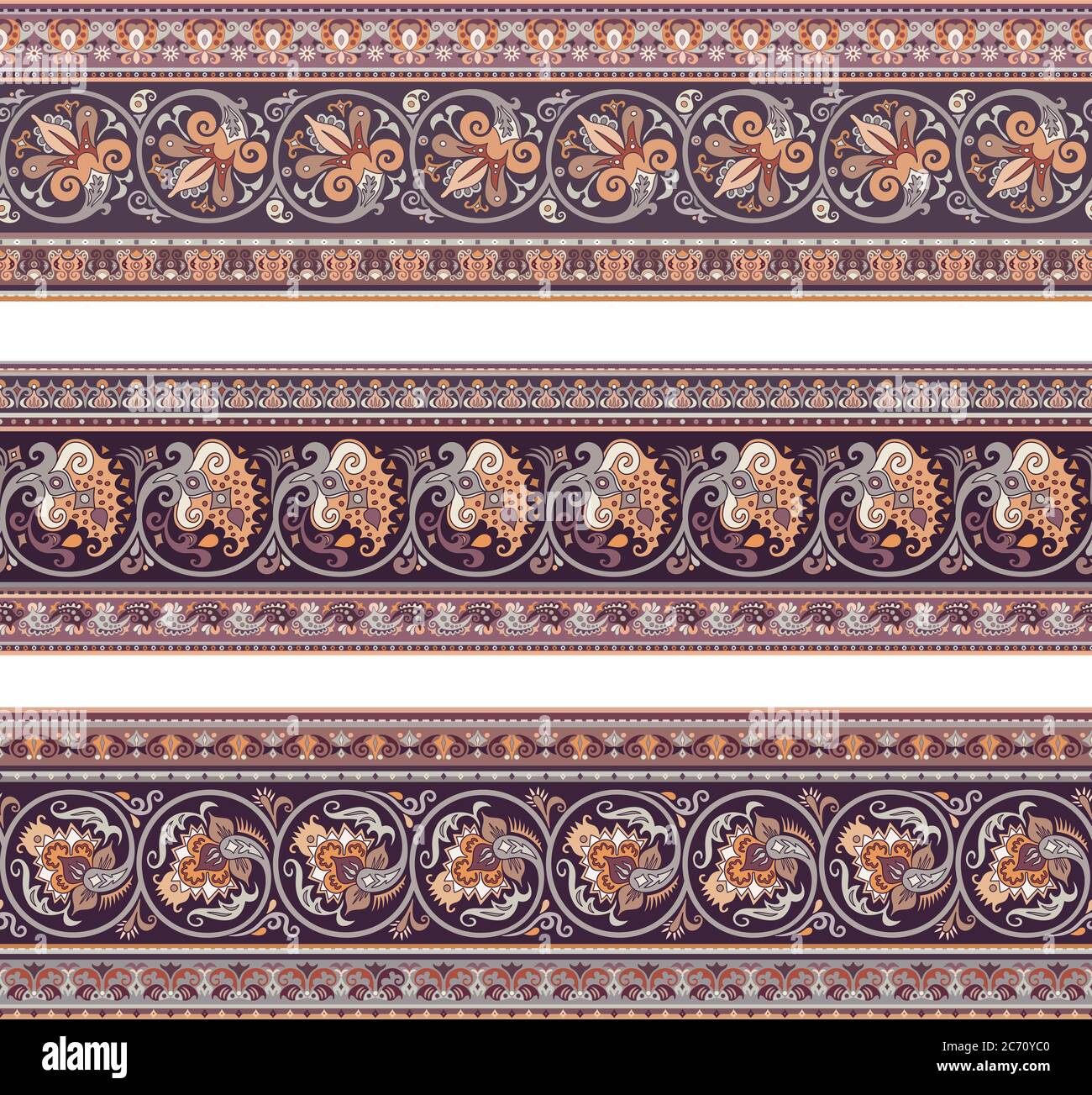 Set arabic seamless borders Stock Vector Images - Alamy