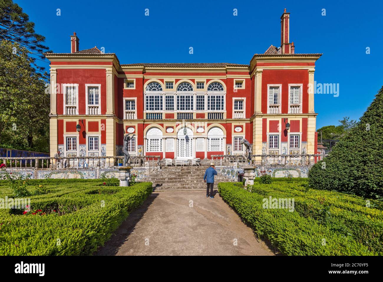 garden and Palace of the Marquesses of Fronteira in Lisbon, Portugal ...