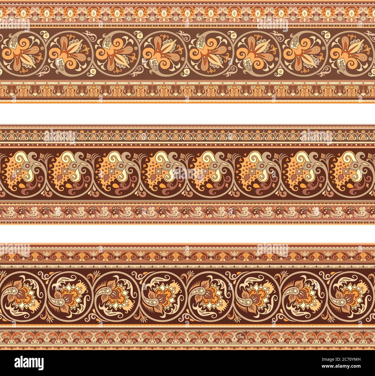 Set arabic seamless borders Stock Vector Images - Alamy