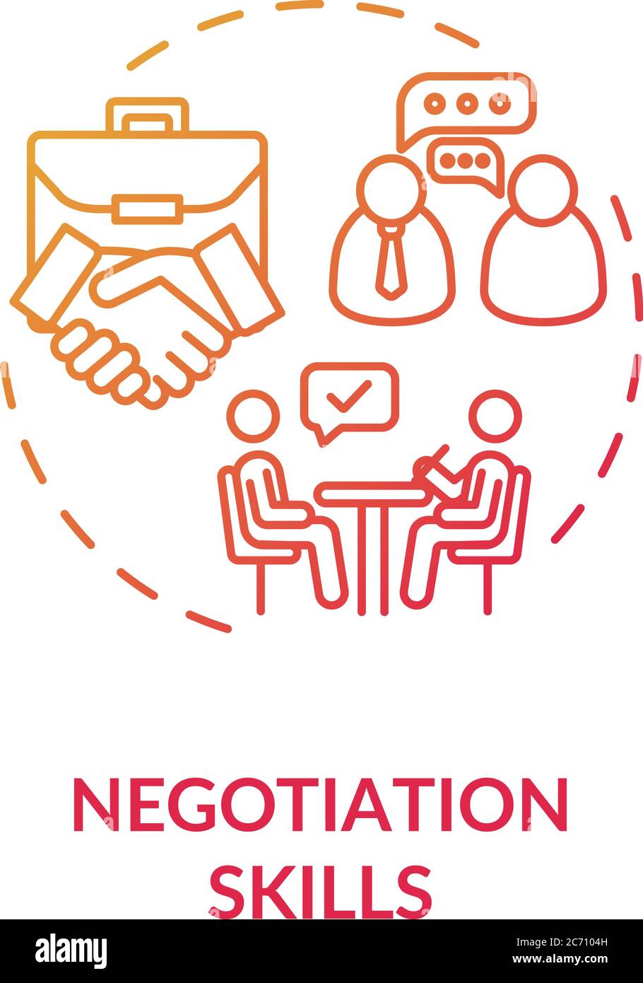Negotiations skills concept icon. Business partnership. Successful ...
