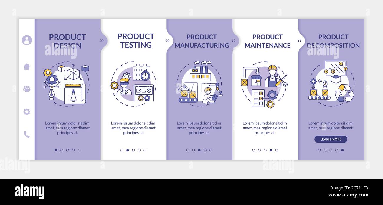 Product maintenance onboarding vector template. Technology development ...