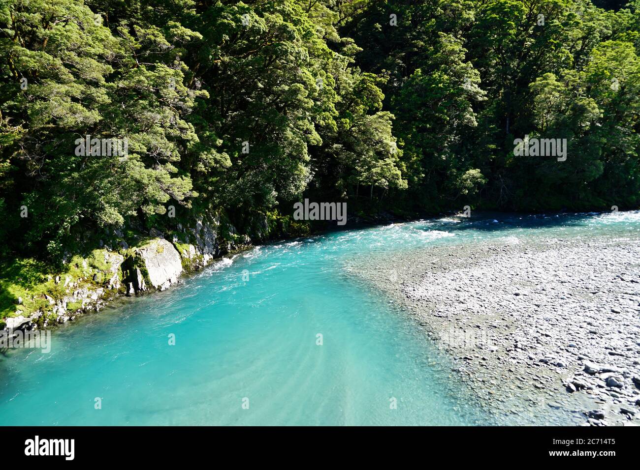 Blue pools track at Mt. Aspiring Stock Photo - Alamy