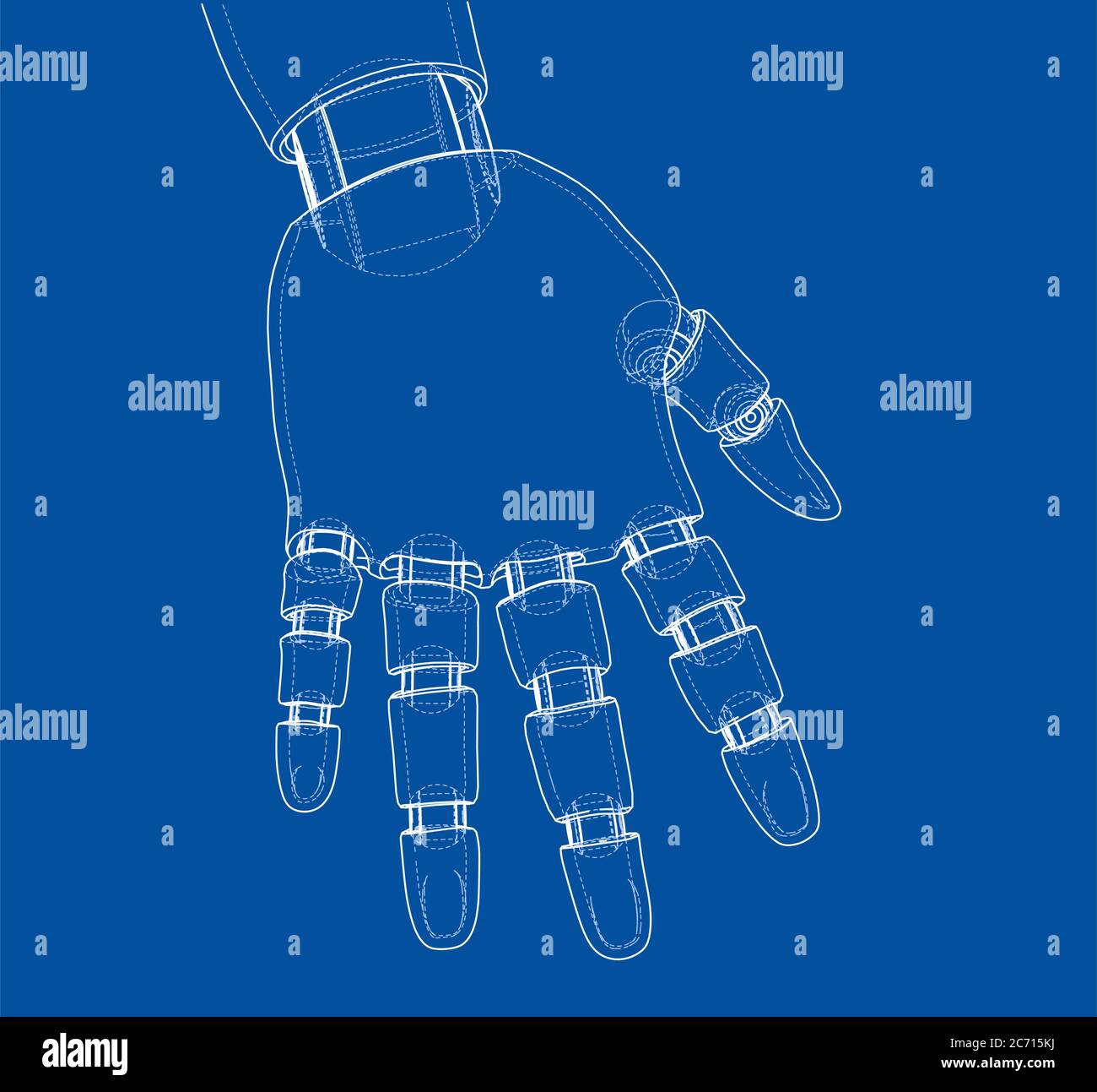Robot hand outline. 3D illustration Stock Photo - Alamy