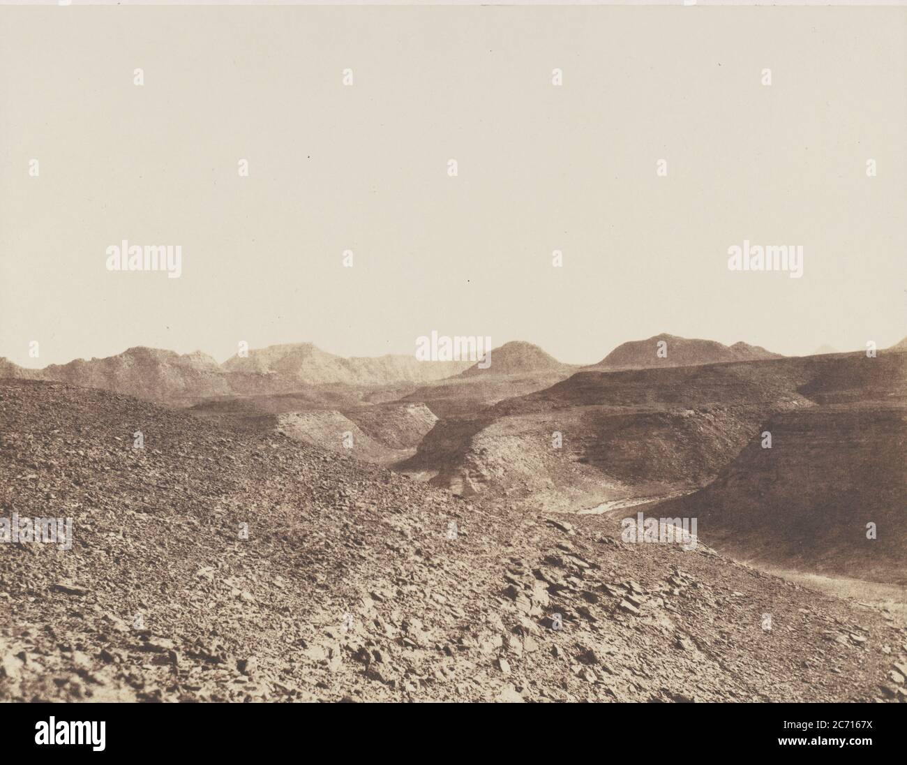 Nubie, Environs d'Ibrim, Chaine Arabique - Vue d'un Ravin, 1851-52 ...