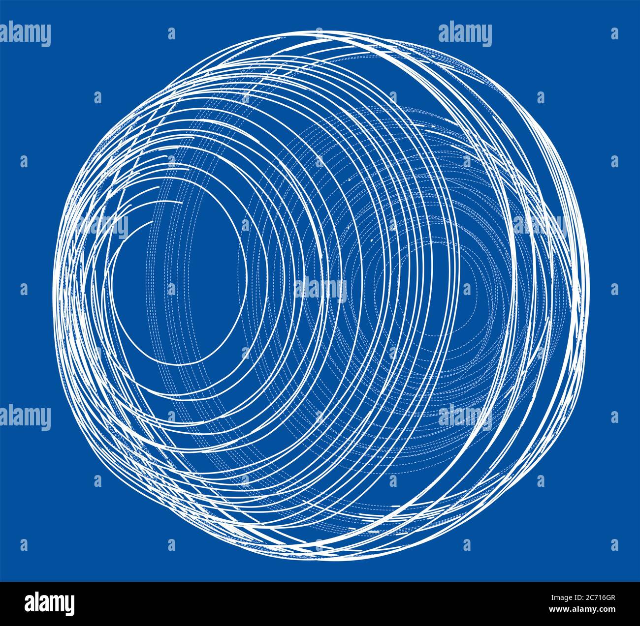 Sphere of spirals outline Stock Photo - Alamy