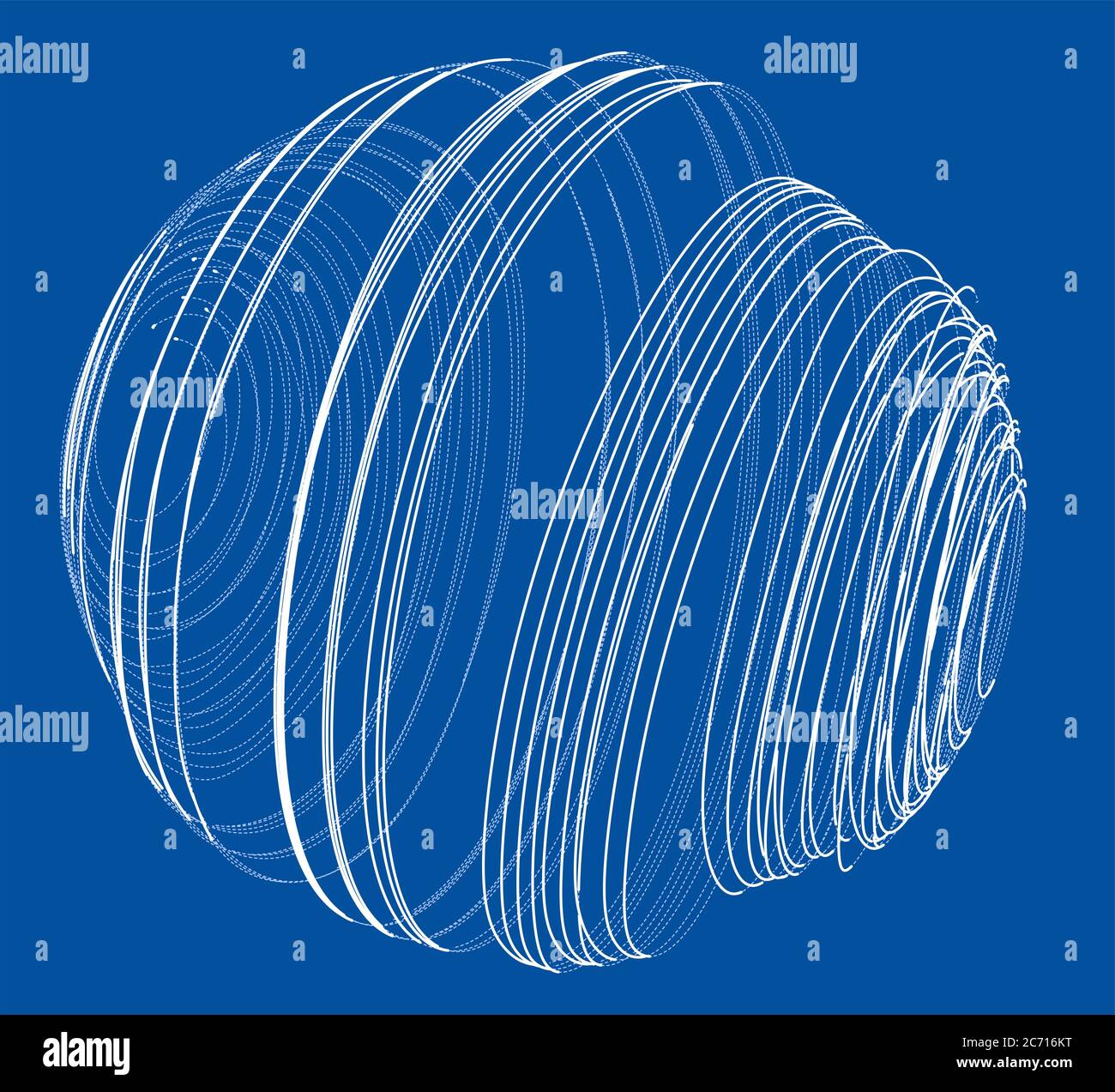 Sphere of spirals outline Stock Photo - Alamy