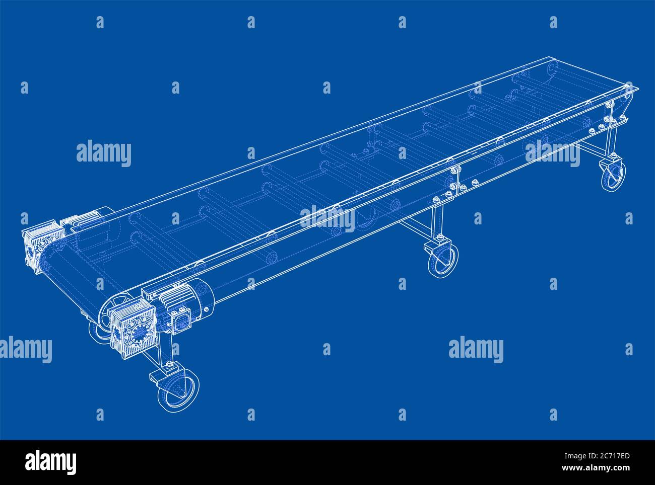 3D outline conveyor belt Stock Photo - Alamy