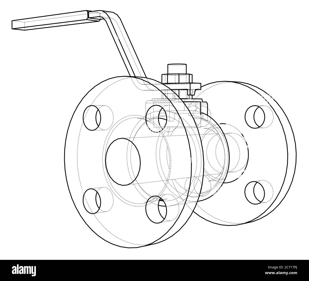 Industrial valve outline Stock Photo - Alamy
