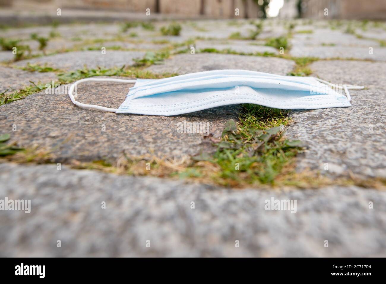 Pirna, Germany. 09th July, 2020. On the pavement of the historic old ...