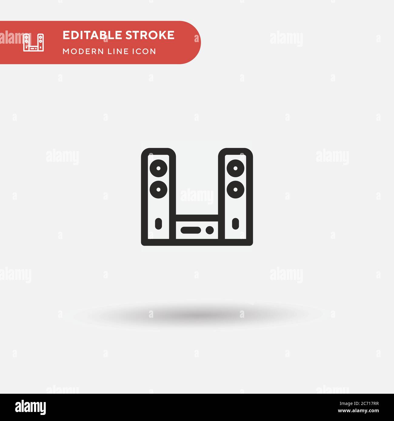 Audio Player Simple vector icon. Illustration symbol design template ...
