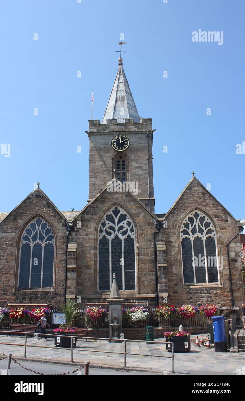 Channel Islands. Guernsey. St Peter Port. Town Church Stock Photo - Alamy