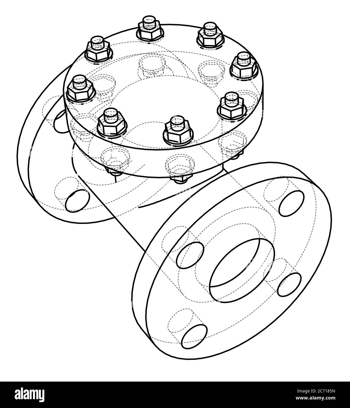 Industrial valve outline Stock Photo - Alamy