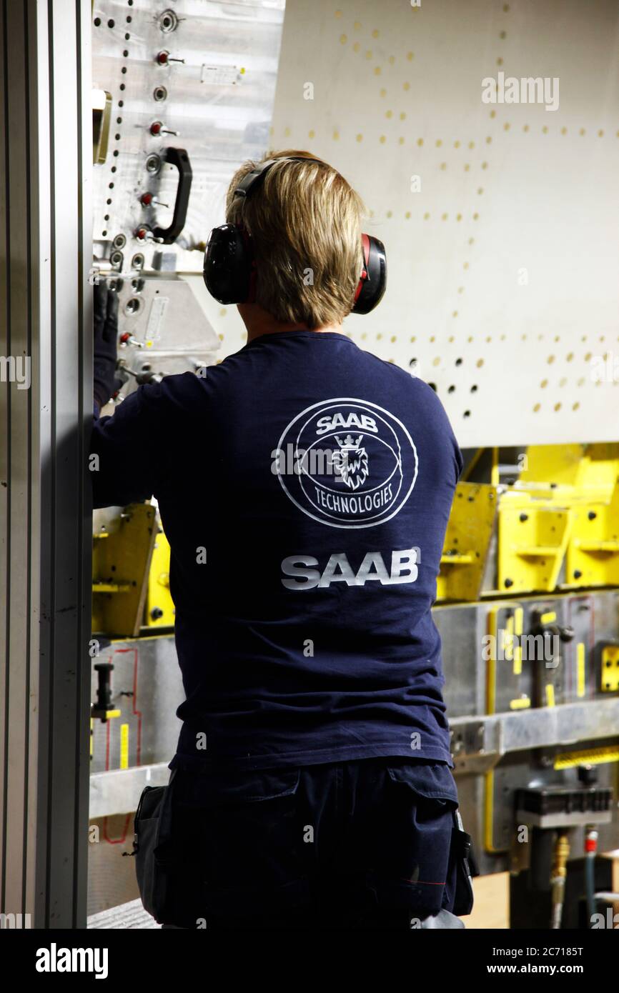 The aircraft manufacturer Saab AB in Linköping. Photo Jeppe Gustafsson ...