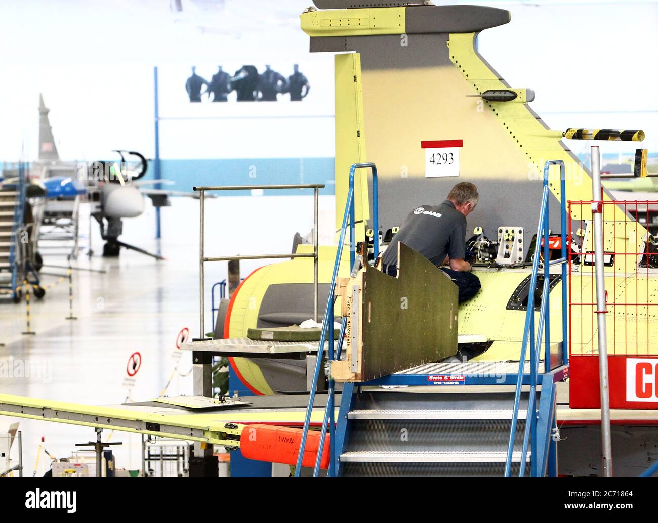 The aircraft manufacturer Saab AB in Linköping. Photo Jeppe Gustafsson ...