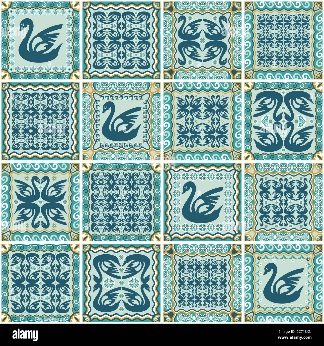 Abstract ornamental patch seamless pattern Stock Vector Image & Art - Alamy