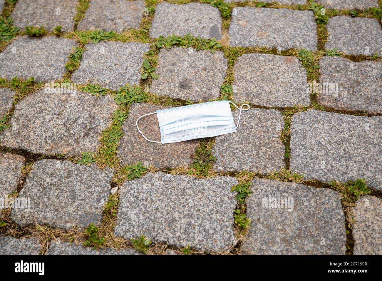 Pirna, Germany. 09th July, 2020. On the pavement of the historic old ...