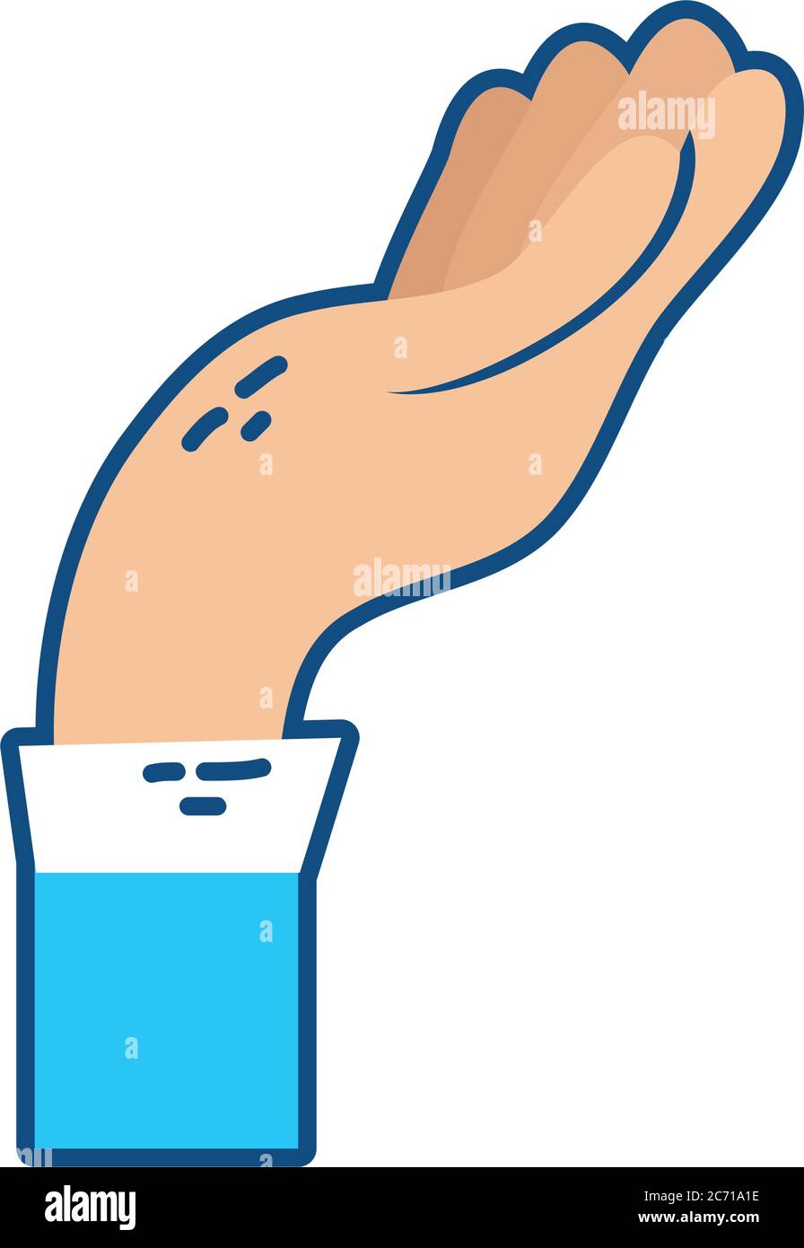 hand human receiving isolated icon vector illustration design Stock ...