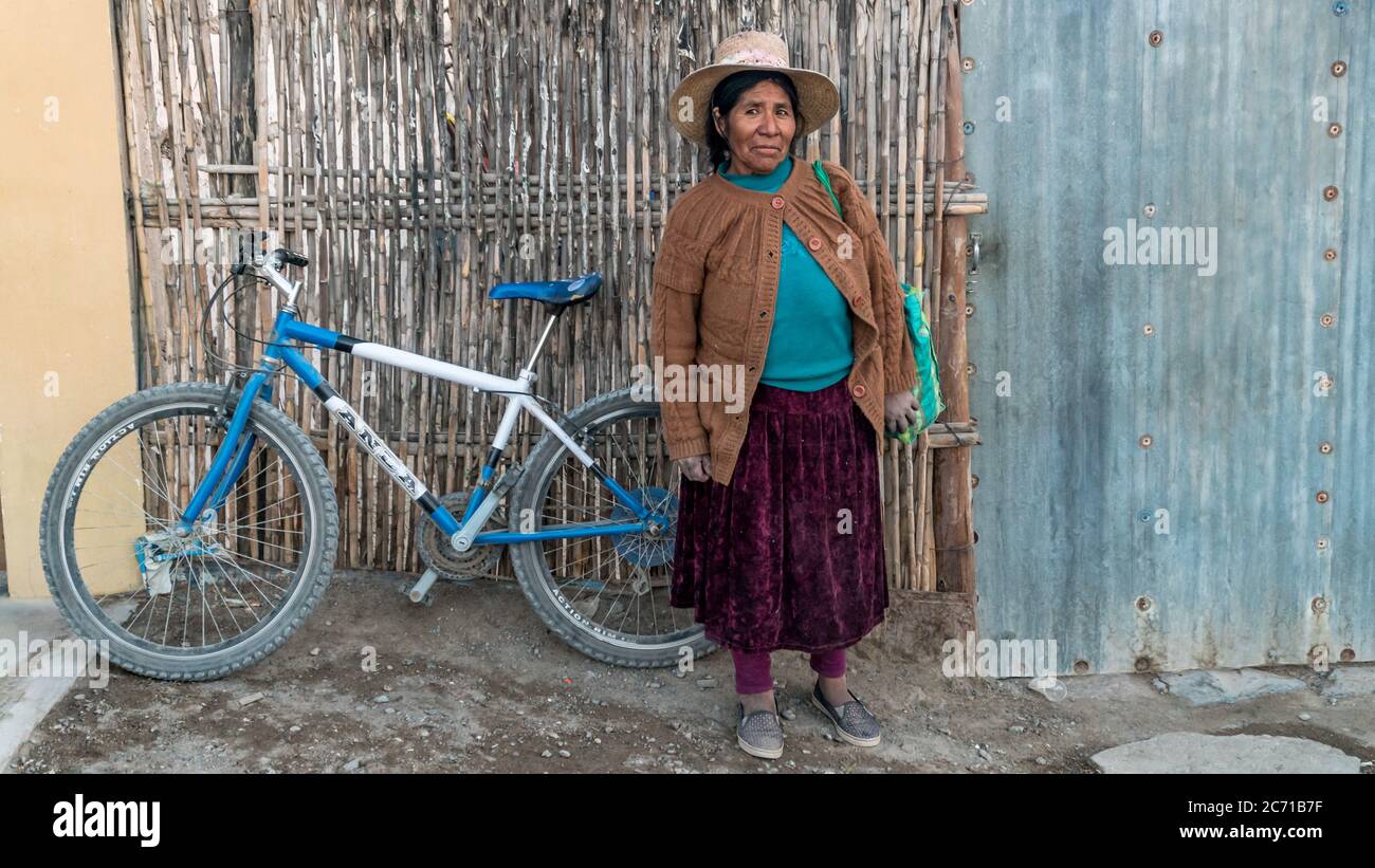 Lima, Peru - August 2017: Portrait of an unidentified Peruvian Woman in ...
