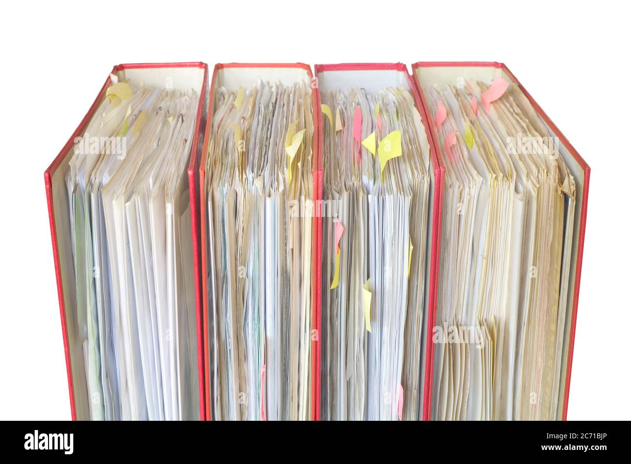 messy file folders and documents, bureaucracy and red tape concept ...