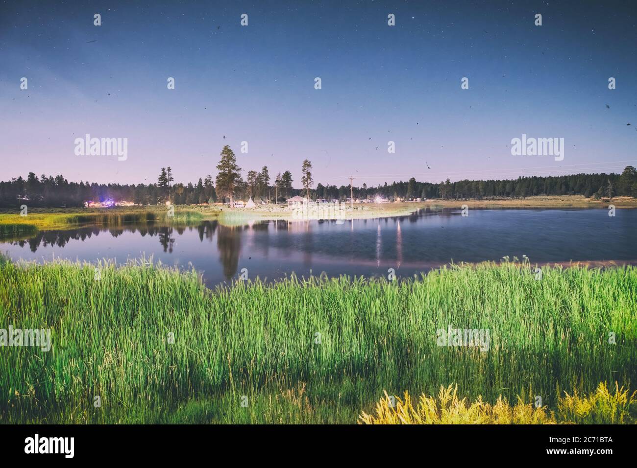 Night view of a lake in Bryce Canyon area Stock Photo - Alamy