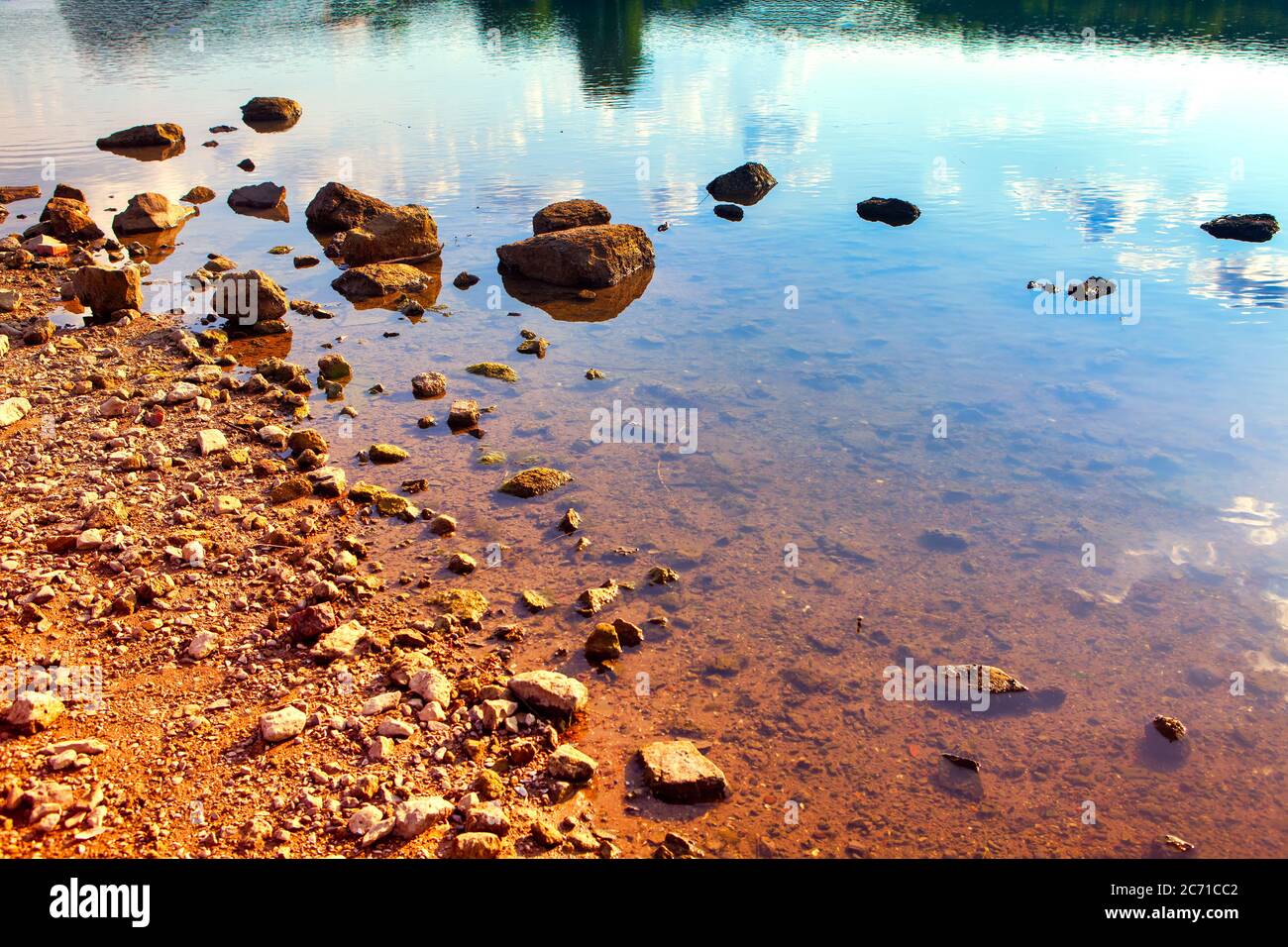 Shallow stream with gravel hi-res stock photography and images - Alamy