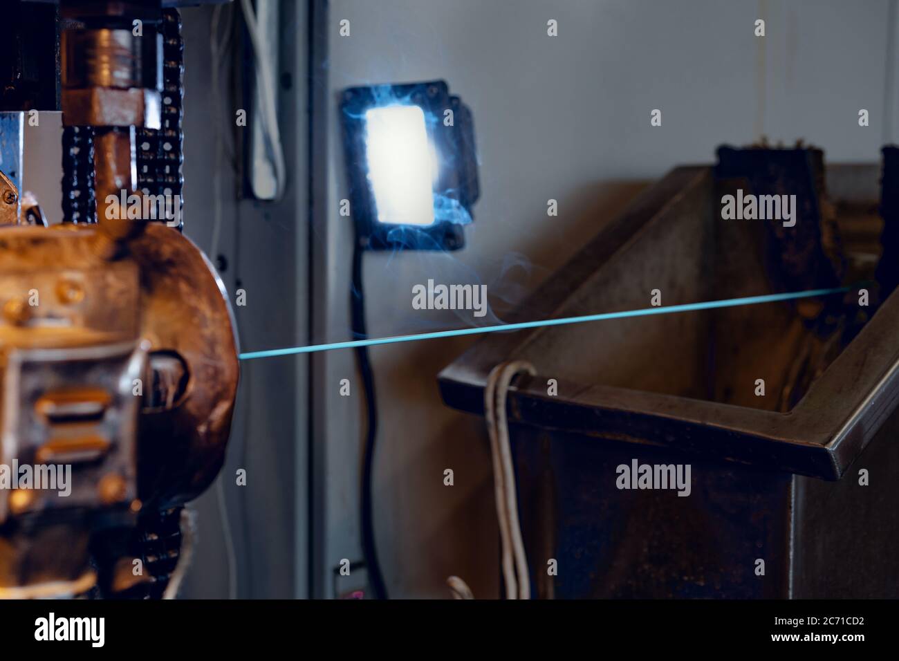 Cable production in process. Cable factory close up Stock Photo - Alamy