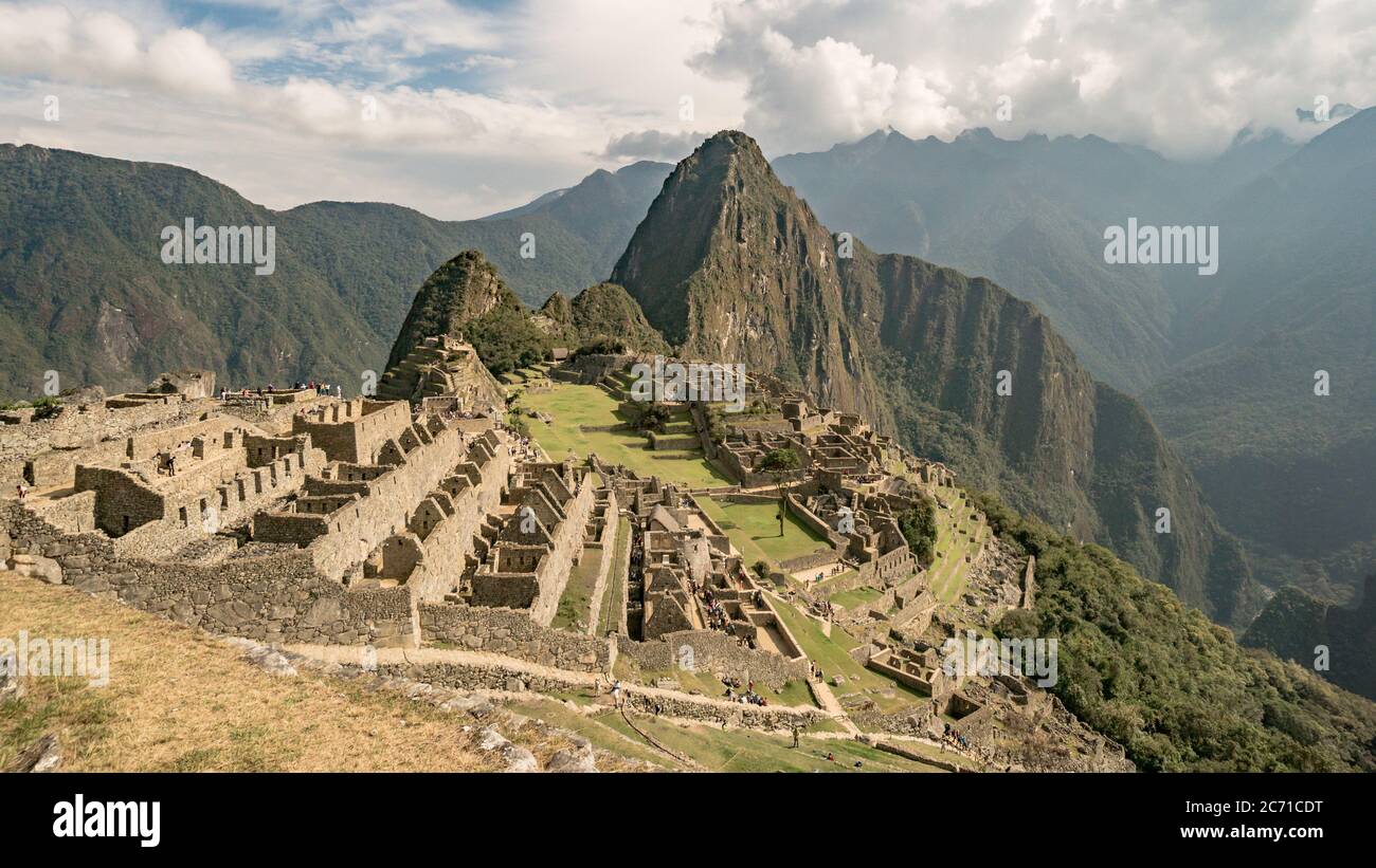 Machu Picchu, Peru - September 2017: View of the Lost Incan City of ...