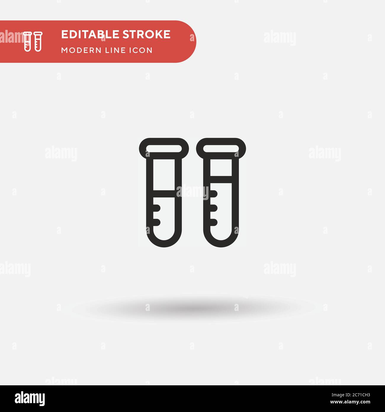 Test Tubes Simple vector icon. Illustration symbol design template for ...