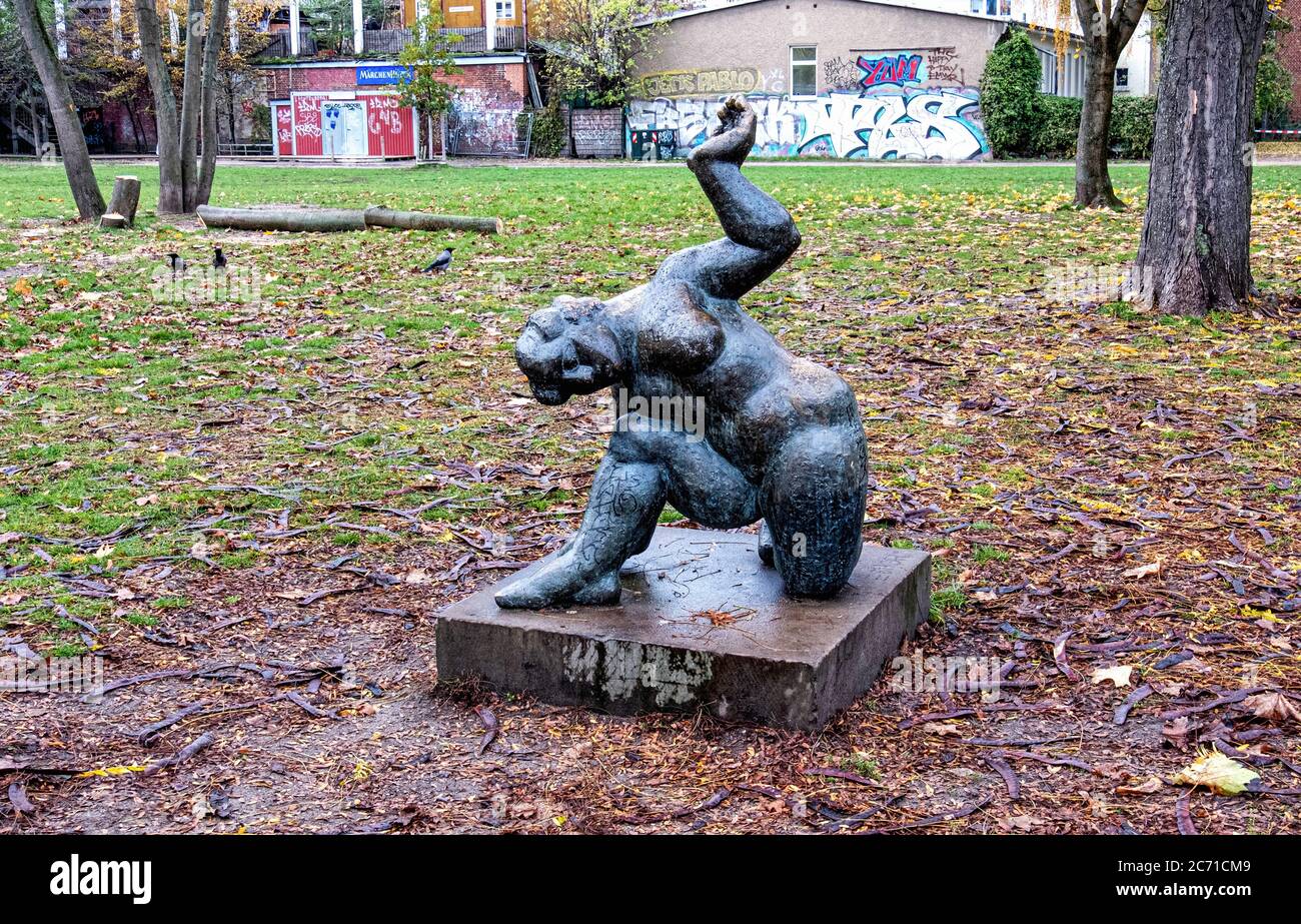 Bronze Sculpture, "Die Erde" by sculptor Ingeborg Hunzinger 1974 ...