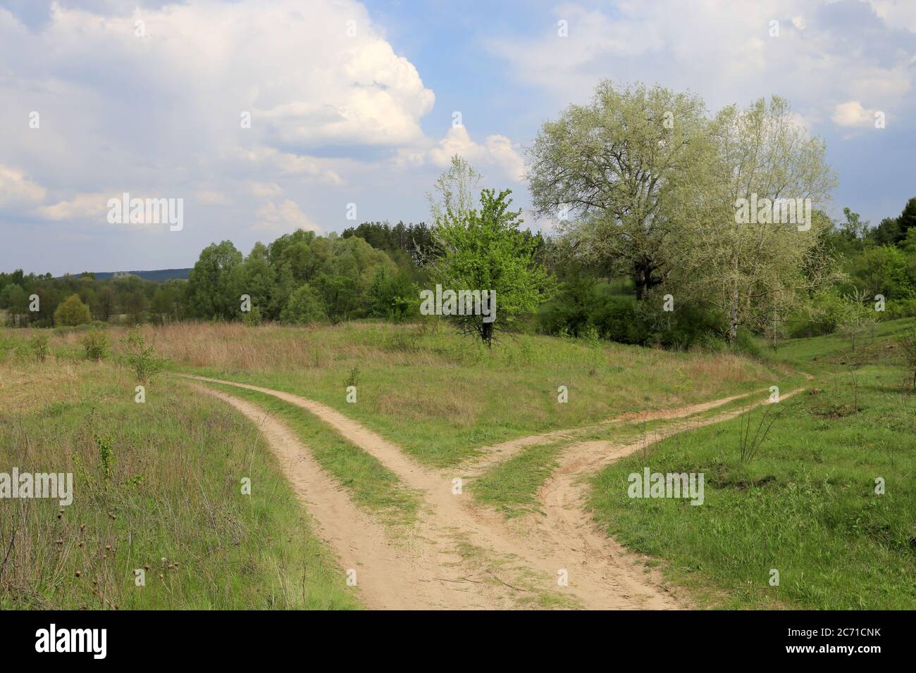 Two roads fork hi-res stock photography and images - Alamy