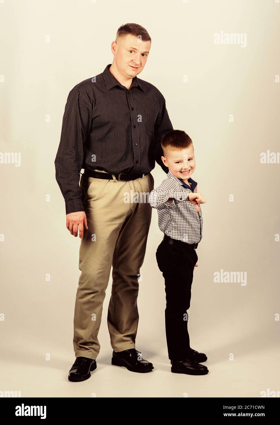 Real men. Trustful relations father and son. Father little son. Best ...