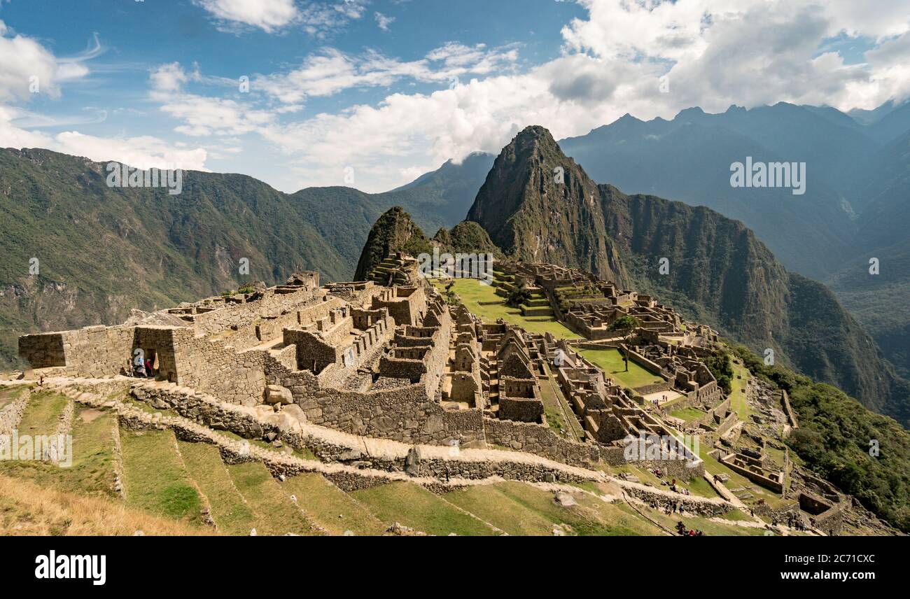 Machu Picchu, Peru - September 2017: View of the Lost Incan City of ...