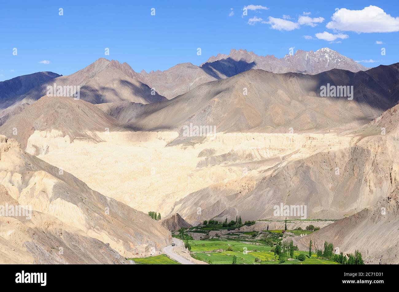 Lamayuru, Ladakh - View on moonland in the Indus valley Stock Photo - Alamy