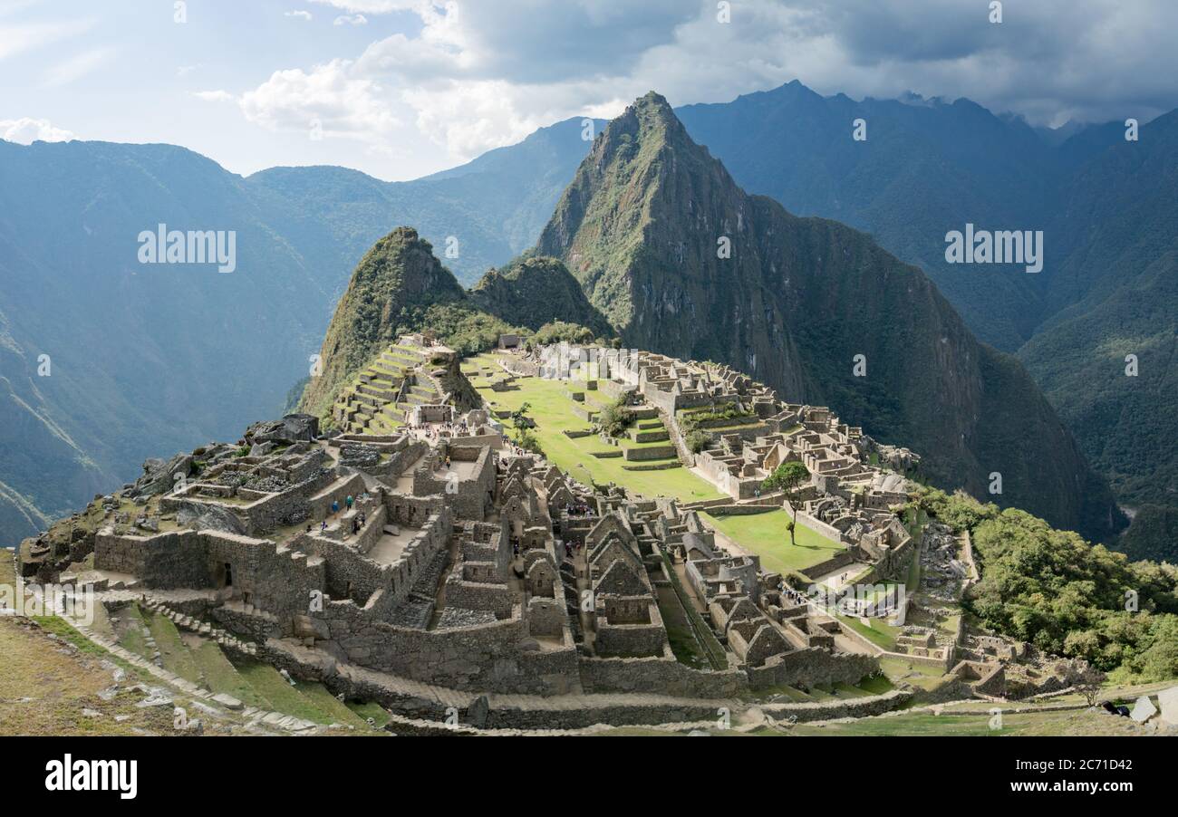 Machu Picchu, Peru - September 2017: View of the Lost Incan City of ...