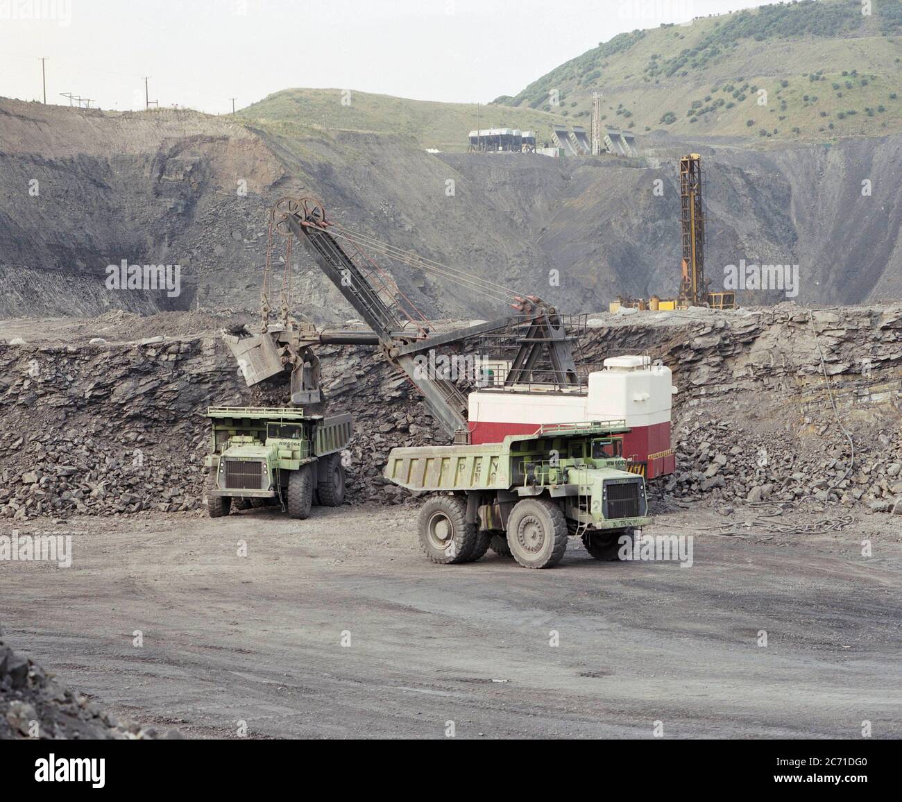 Gilfach Iago opencast coal mine, south Wales, Uk shot in 1997 Stock ...