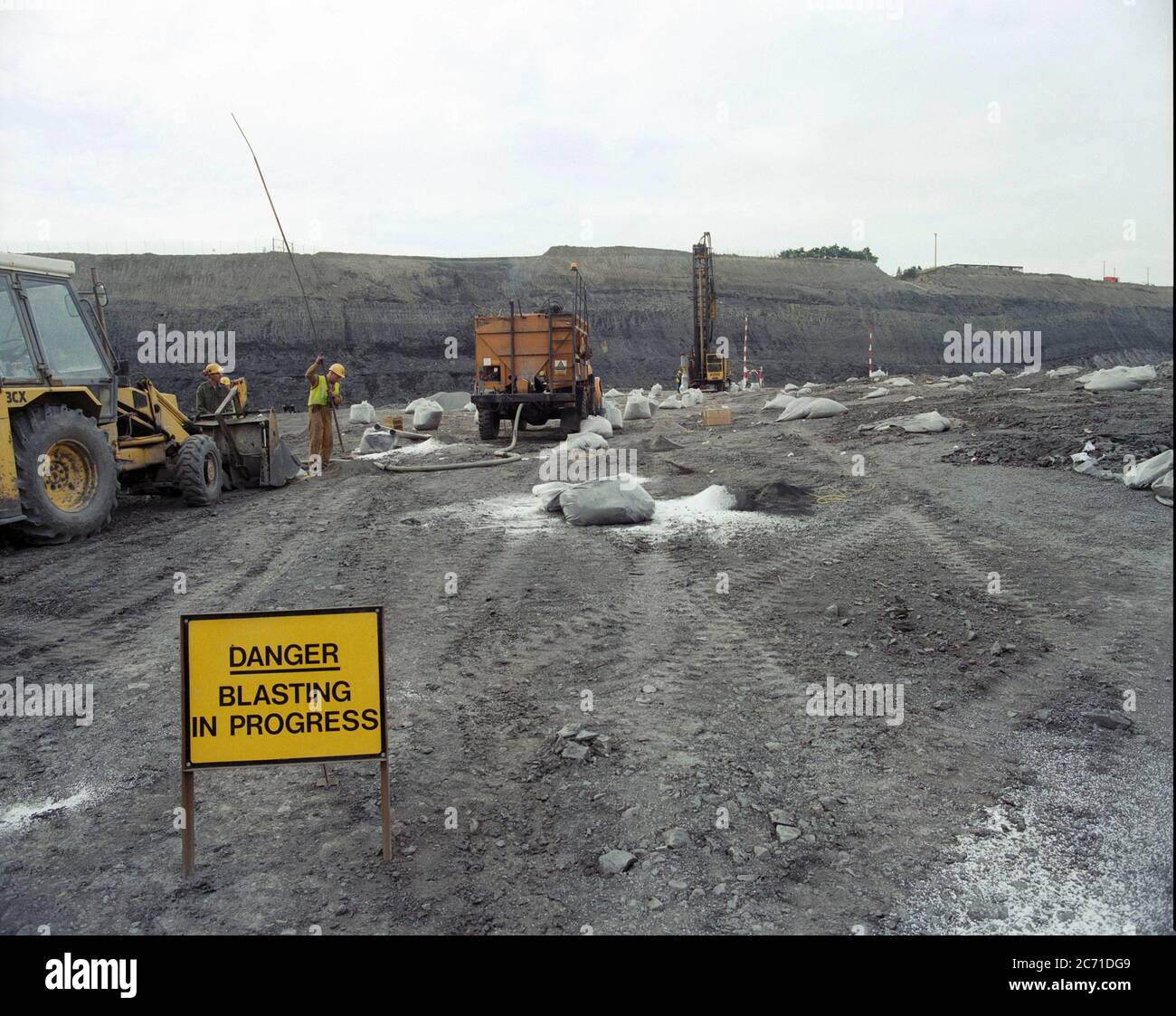 Gilfach Iago opencast coal mine, south Wales, Uk shot in 1997 Stock ...