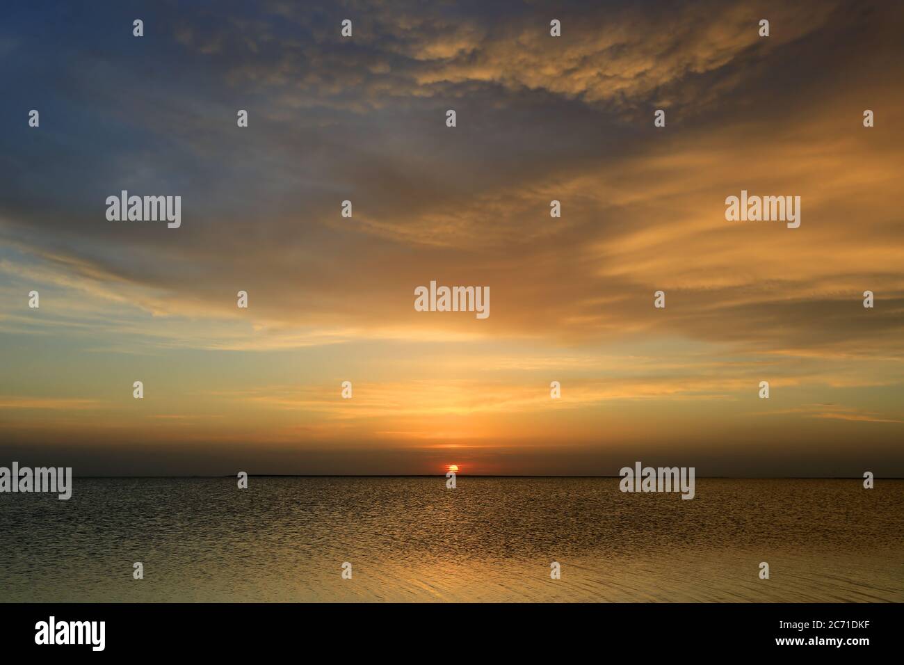 nice evening sky over sea during sunset Stock Photo - Alamy