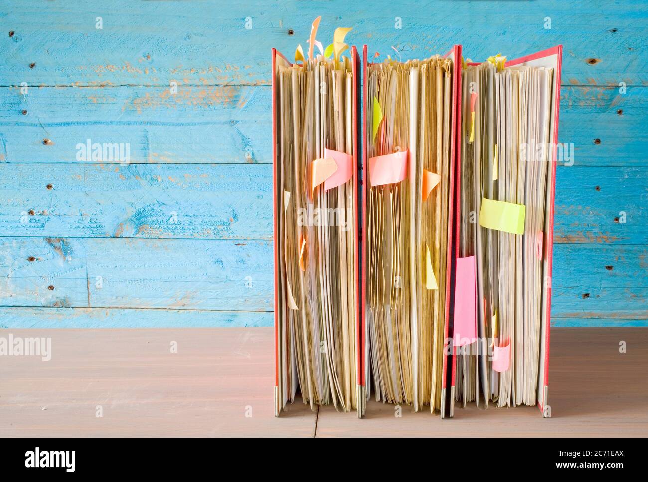 messy file folders and documents, bureaucracy and red tape concept ...