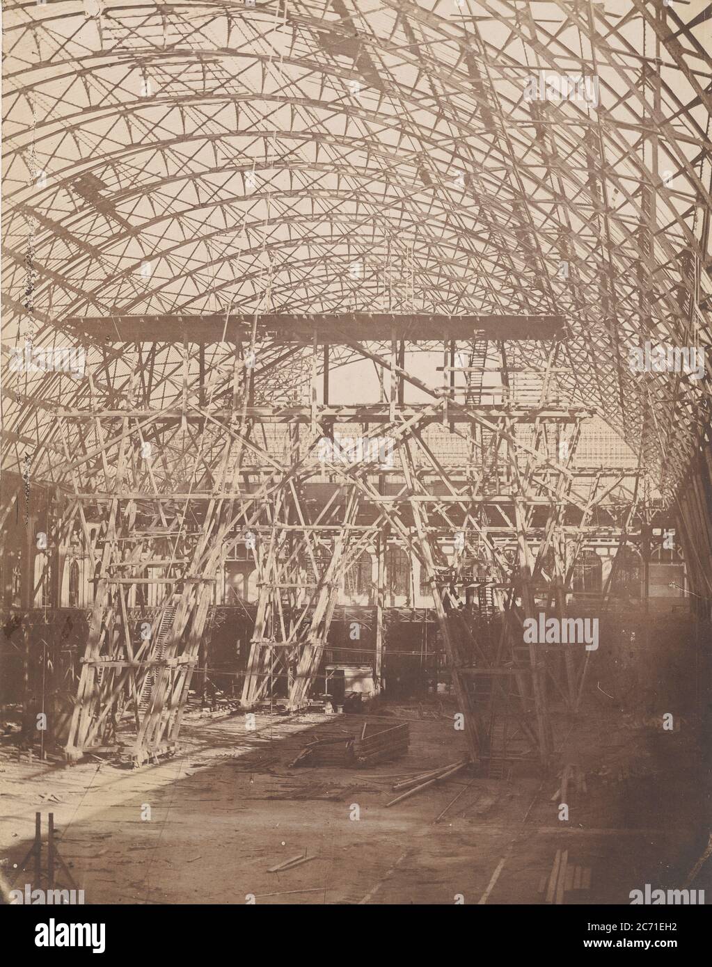 [Construction for the Universal Exhibition of 1855], 1855 Stock Photo ...
