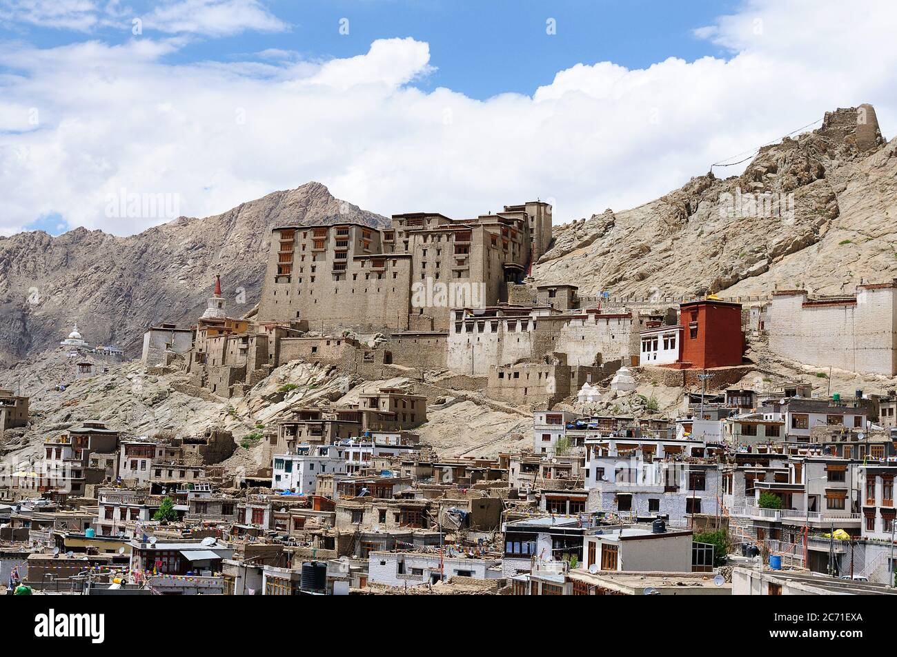 View on Leh Palace, Ladakh, one of more interesting objects in the ...