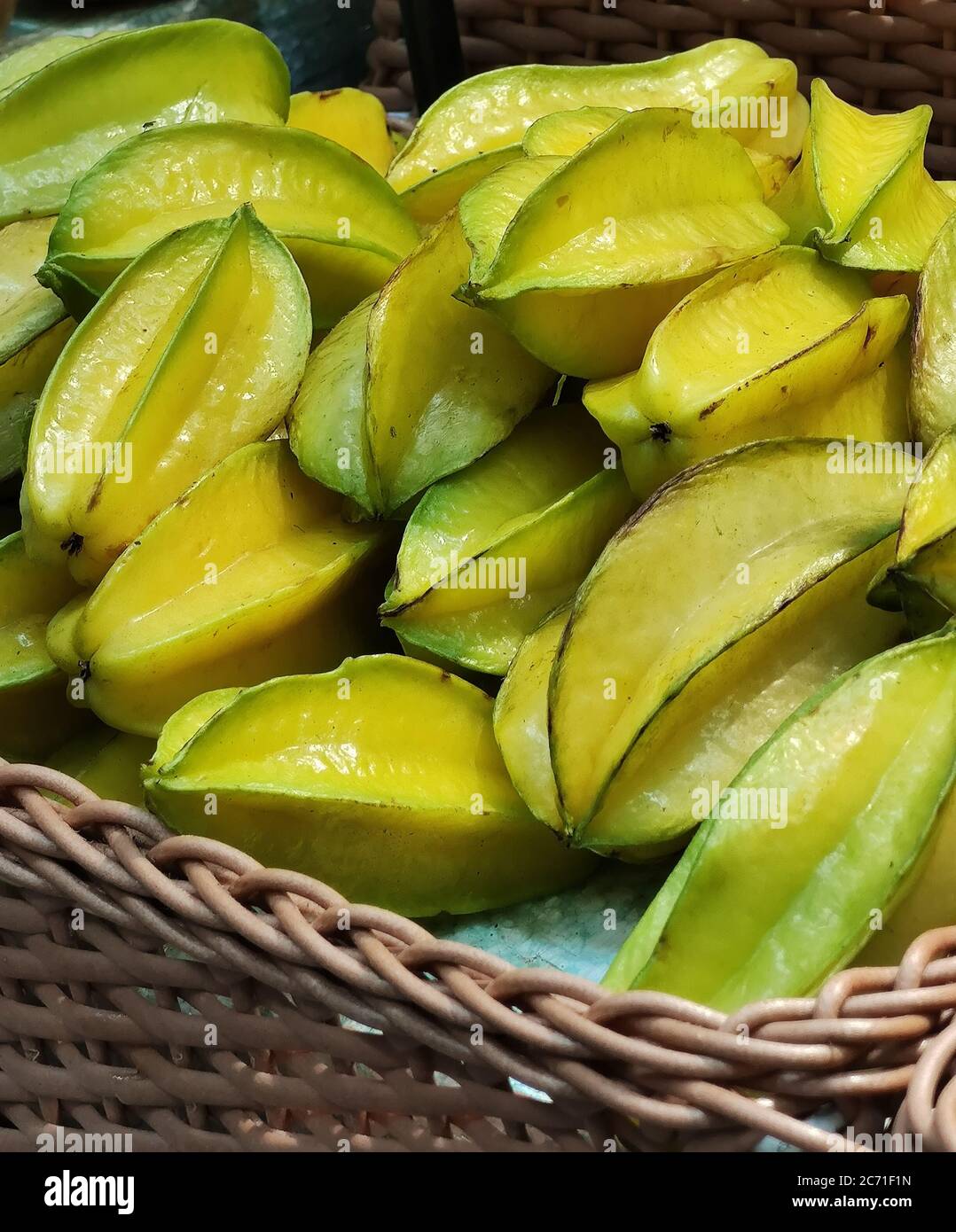 Carambola fruits. The scientific name is Arrohoa, belonging to the ...
