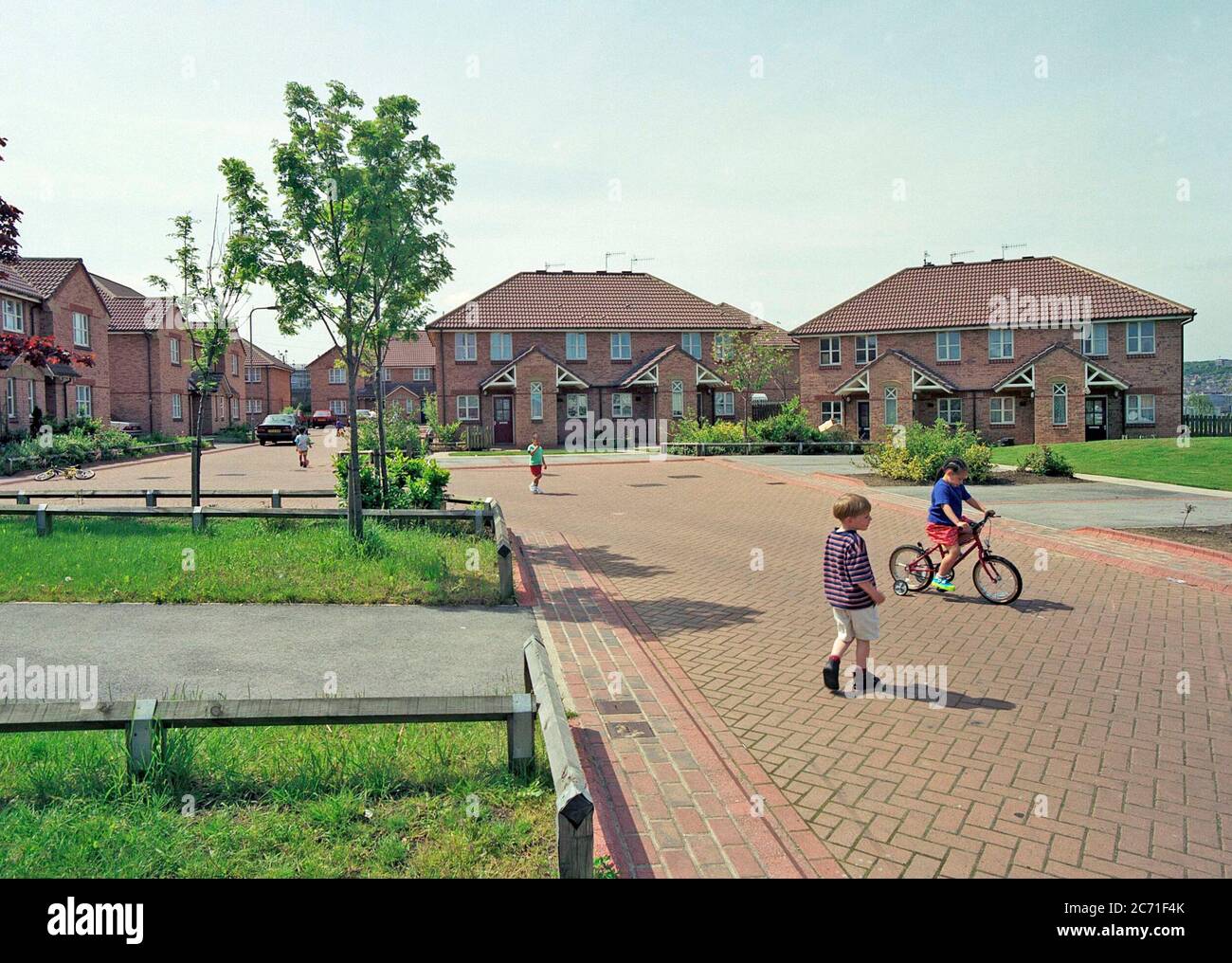 Children playing outside their homes,North British Housing association ...