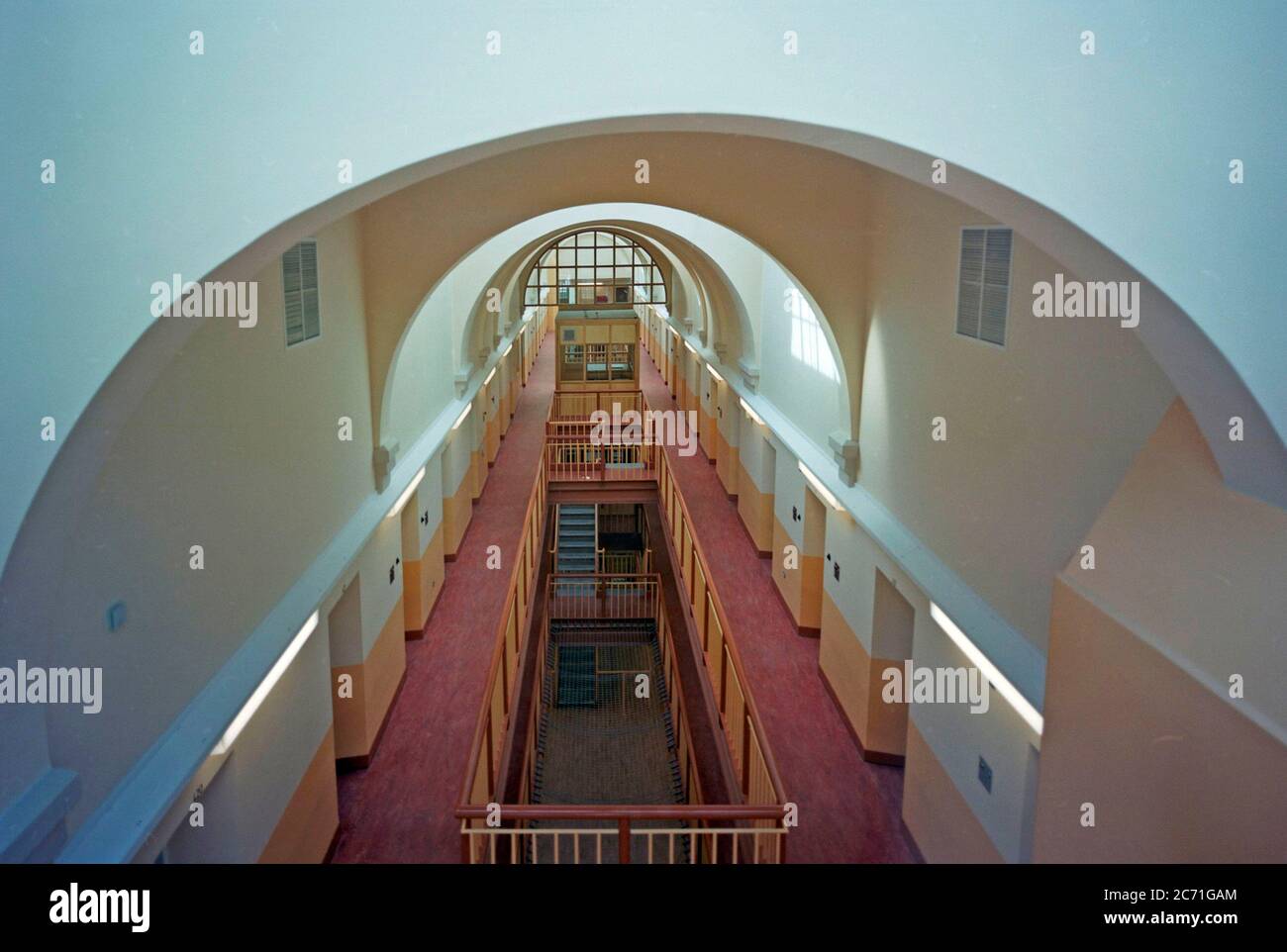 Typical landing in a victorian UK Prison, in 1997 Stock Photo - Alamy