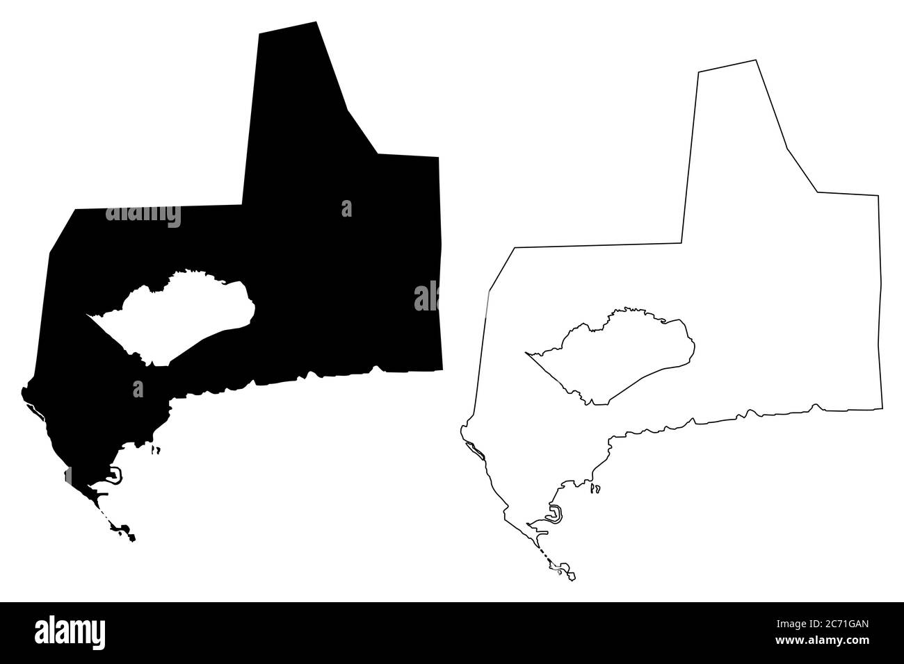 Panama City Republic Of Panama Map Vector Illustration Scribble