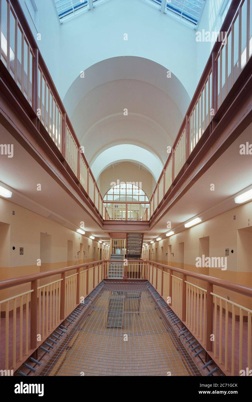 Typical landing in a victorian UK Prison, in 1997 Stock Photo - Alamy